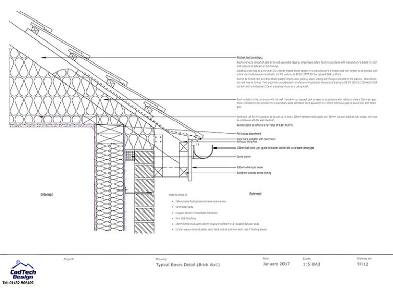 Intermediate Floor With Render Wall Detail Drawing