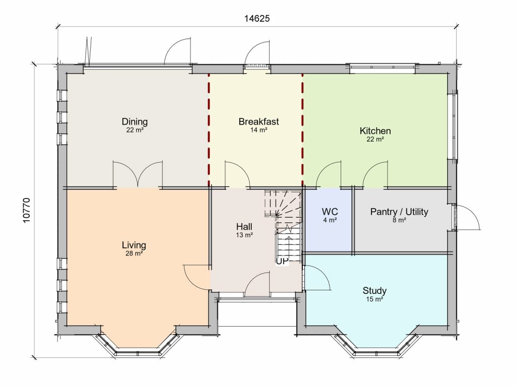 Two Storey Detached House Plan - The Eastnor - Houseplansdirect