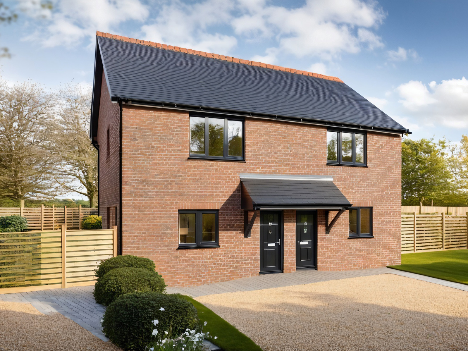 Semi Detached House Plan (Two Beds) - The Sellack